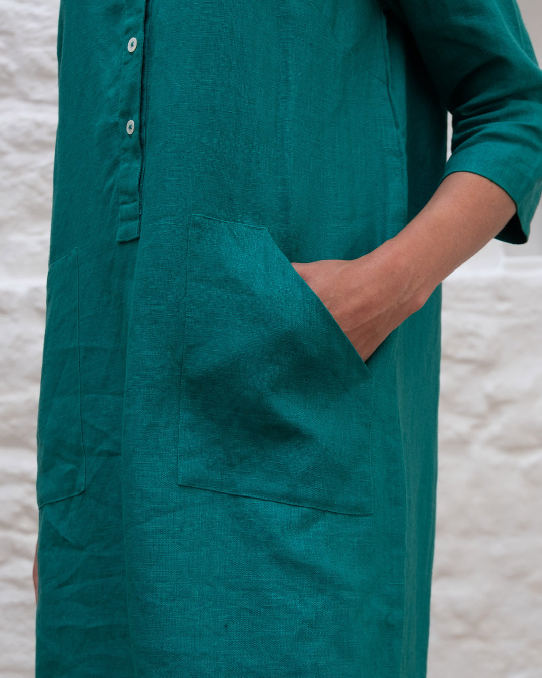 Tara Jade Linen Shirt Dress | By BIBICO